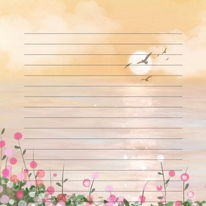 Printable Notepaper, You Get 10 Different Designs for Writing Notes, US ...