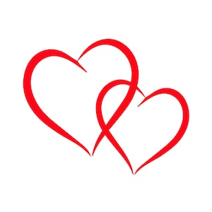 Heart, Two Hearts, 10 Different Designs, Png, Svg, Jpg, Pdf - Etsy