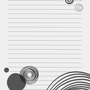 Abstract Printable Writing Paper, 15 Different Designs, Lined and ...