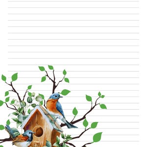 Printable Writing Paper, 5 Designs - Etsy