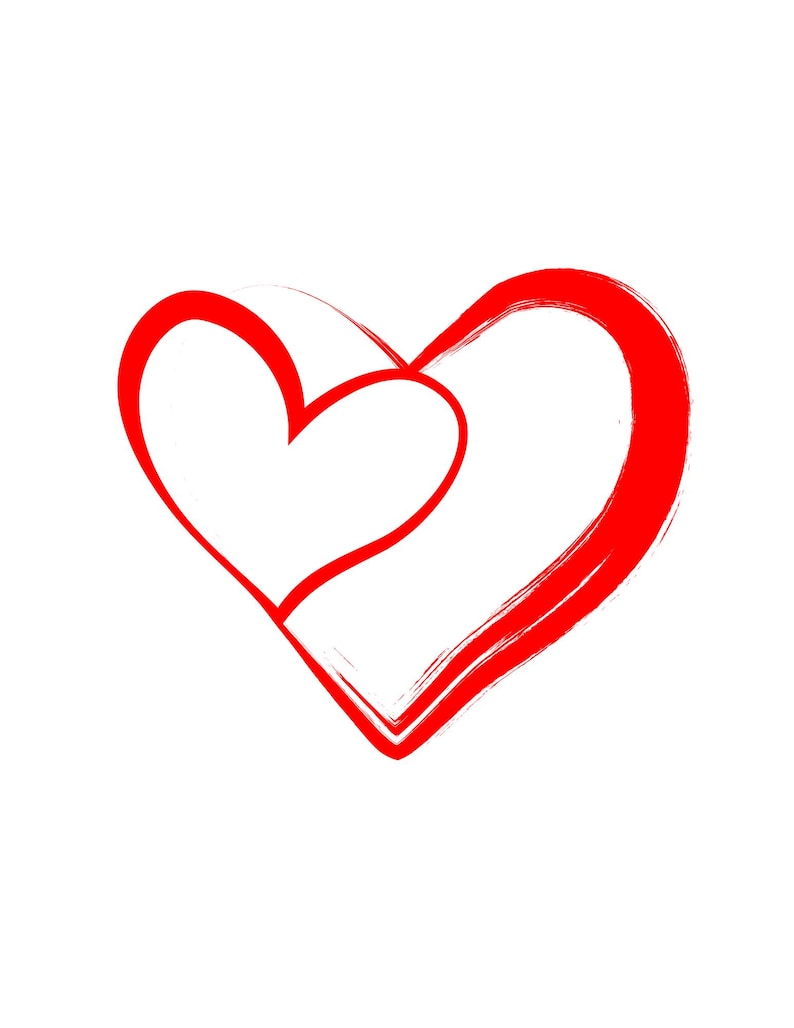 Heart, Two Hearts, 10 Different Designs, Png Transparent Background - Etsy