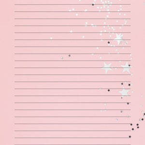 Printable Writing Paper- Stars. Lined and Unlined. Us Letter Size. - Etsy