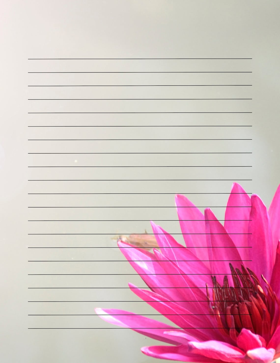 Printable Writing Paper,printable Stationery,floral Letter Writing ...