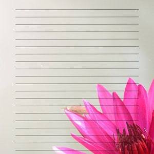 Floral Printable Writing Paper: 12 Letter Designs (US Letter Size ...