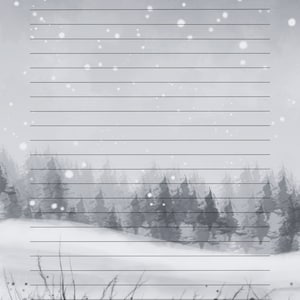 Printable Writing Paper-winter, 12 Diferent Designs, US Letter Size - Etsy