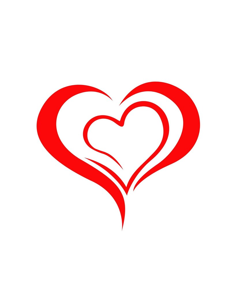 Heart, Two Hearts, 10 Different Designs, Png, Svg, Jpg, Pdf - Etsy