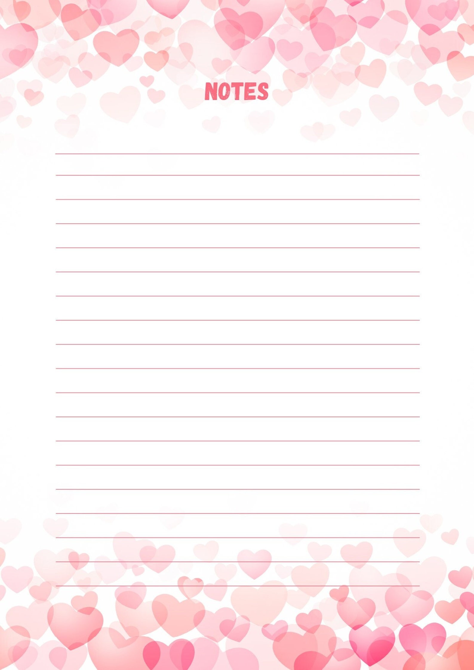Printable Notepaper, You Get 10 Different Designs for Writing Notes, US ...