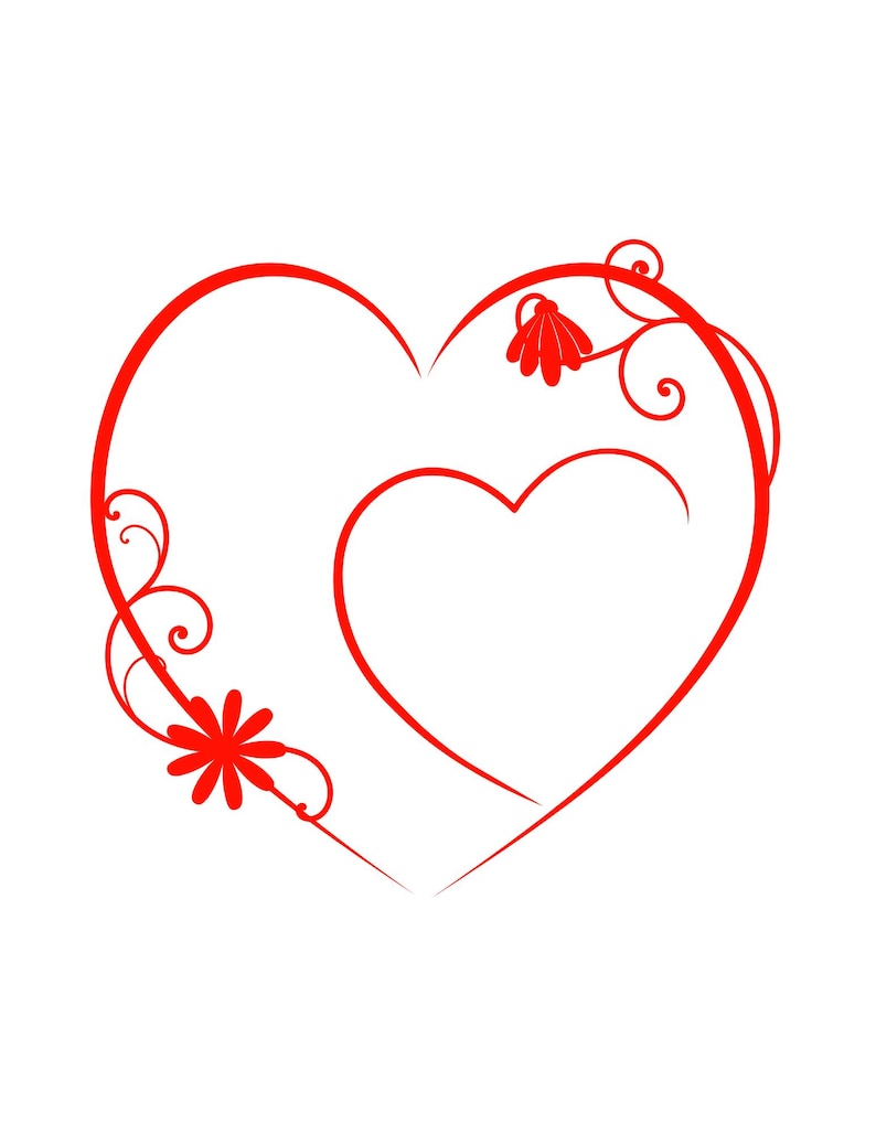 Heart, Two Hearts, 10 Different Designs, Png, Svg, Jpg, Pdf - Etsy