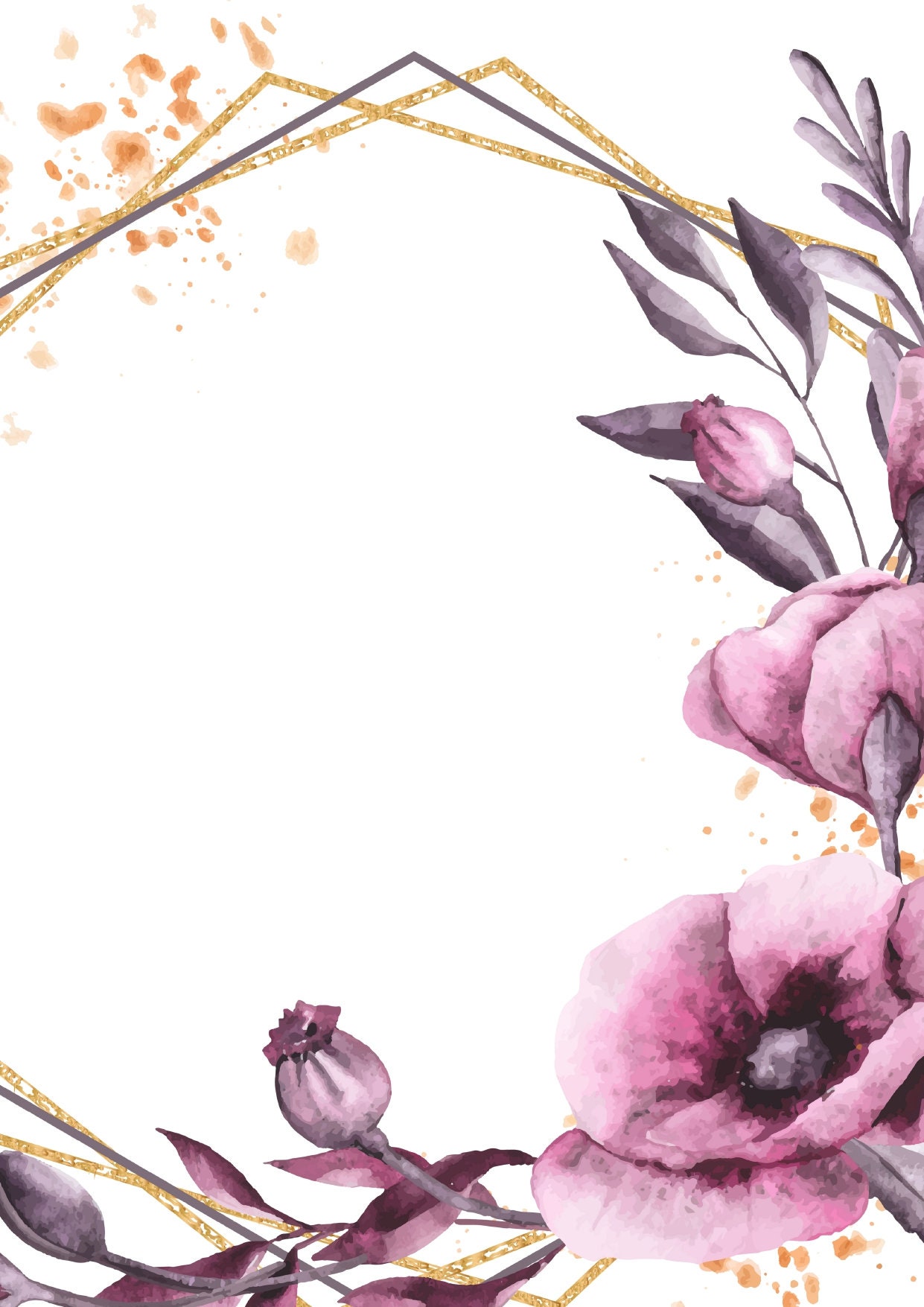 Printable Writing Paper, You Get 8 Different Designs, Lined and Unlined ...