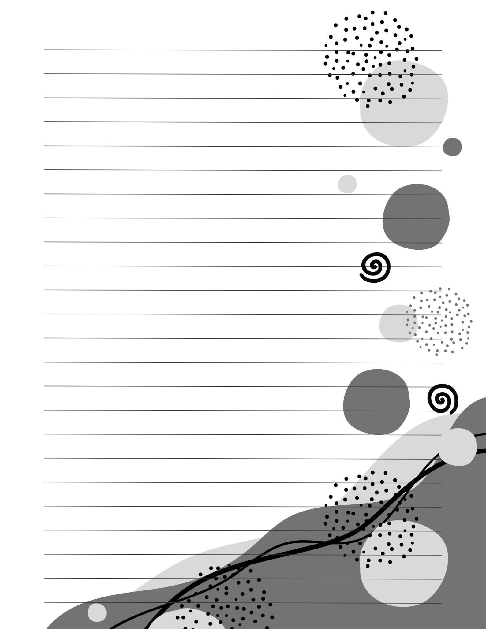 Abstract Printable Writing Paper, 15 Different Designs, Lined and ...