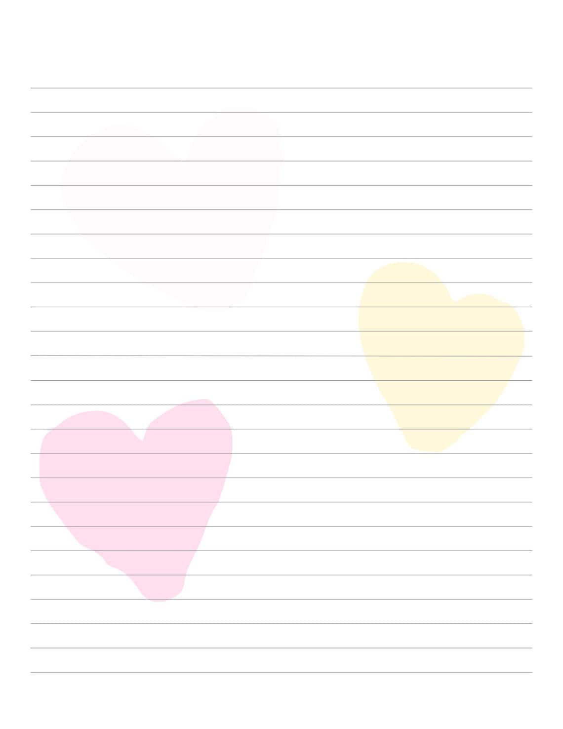 Printable Writing Paper, Hearts - Etsy
