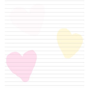 Printable Writing Paper, Hearts - Etsy