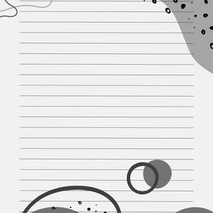 Abstract Printable Writing Paper, 15 Different Designs, Lined and ...