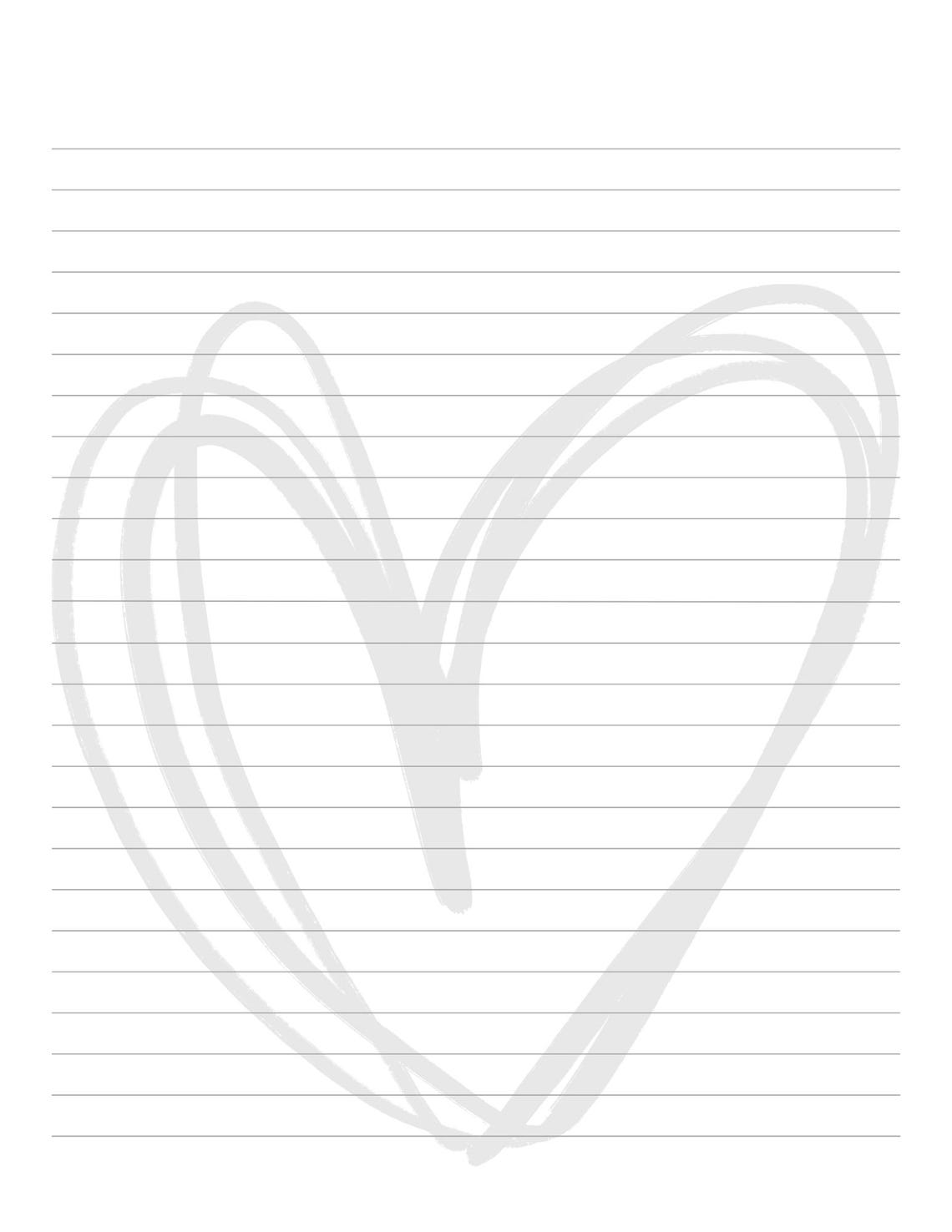 Printable Writing Paper, Hearts - Etsy