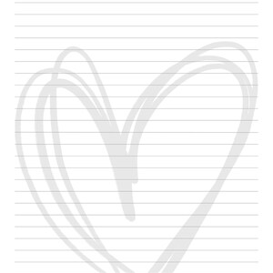 Printable Writing Paper, Hearts - Etsy