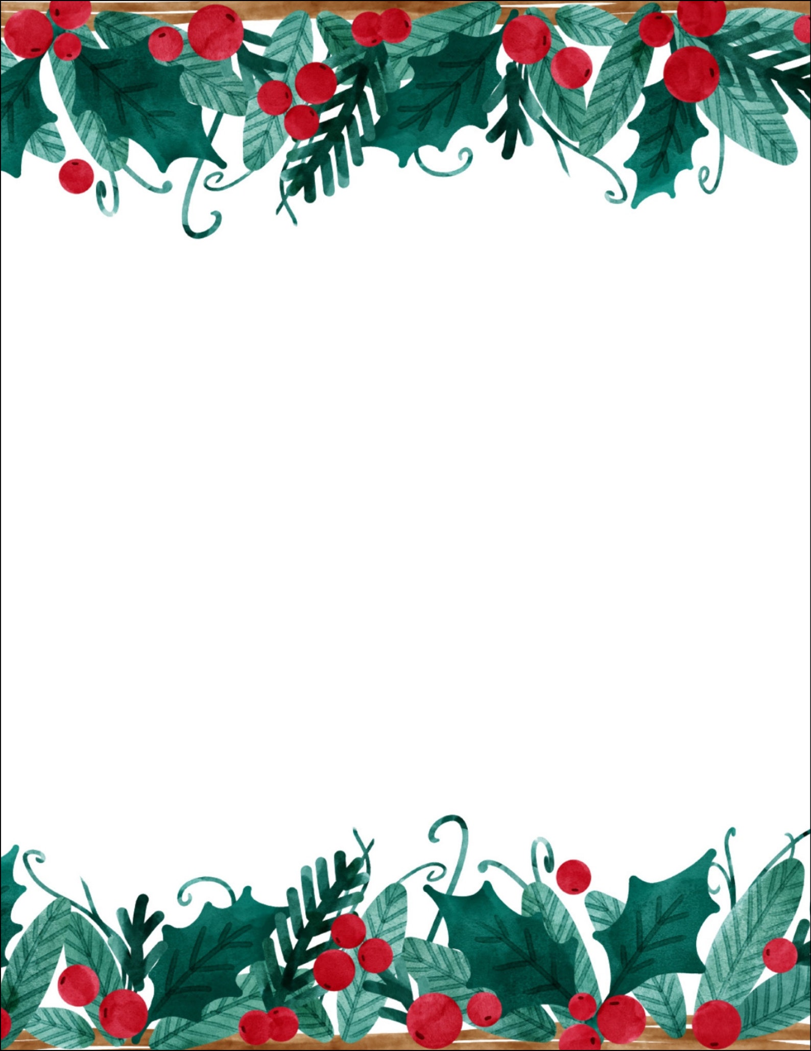 Christmas Writing Paper Printable 10 Sheets US Letter Size - Etsy