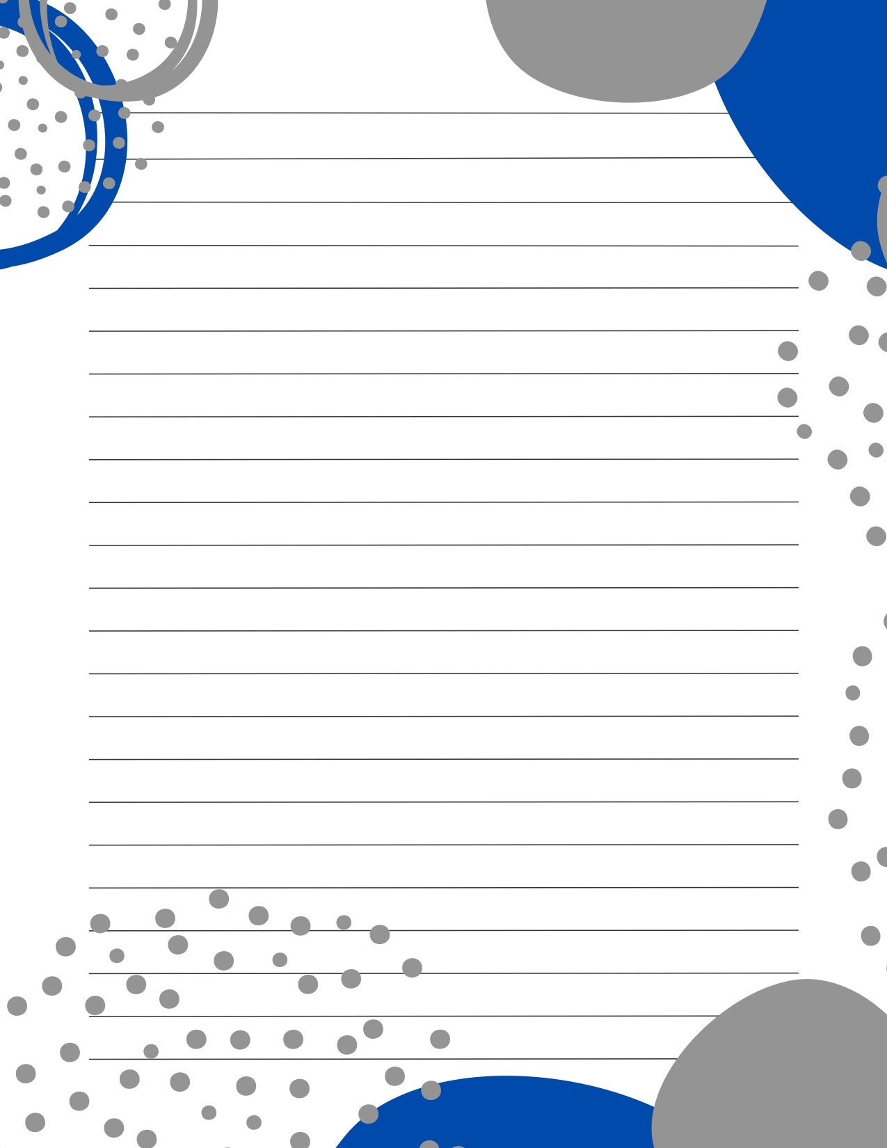 Printable Writing Paper,printable Stationery Paper,abstract Writing ...