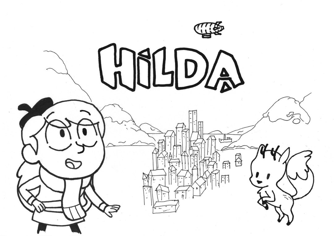 Libro para colorear de dibujos animados de Hilda, páginas para colorear ...