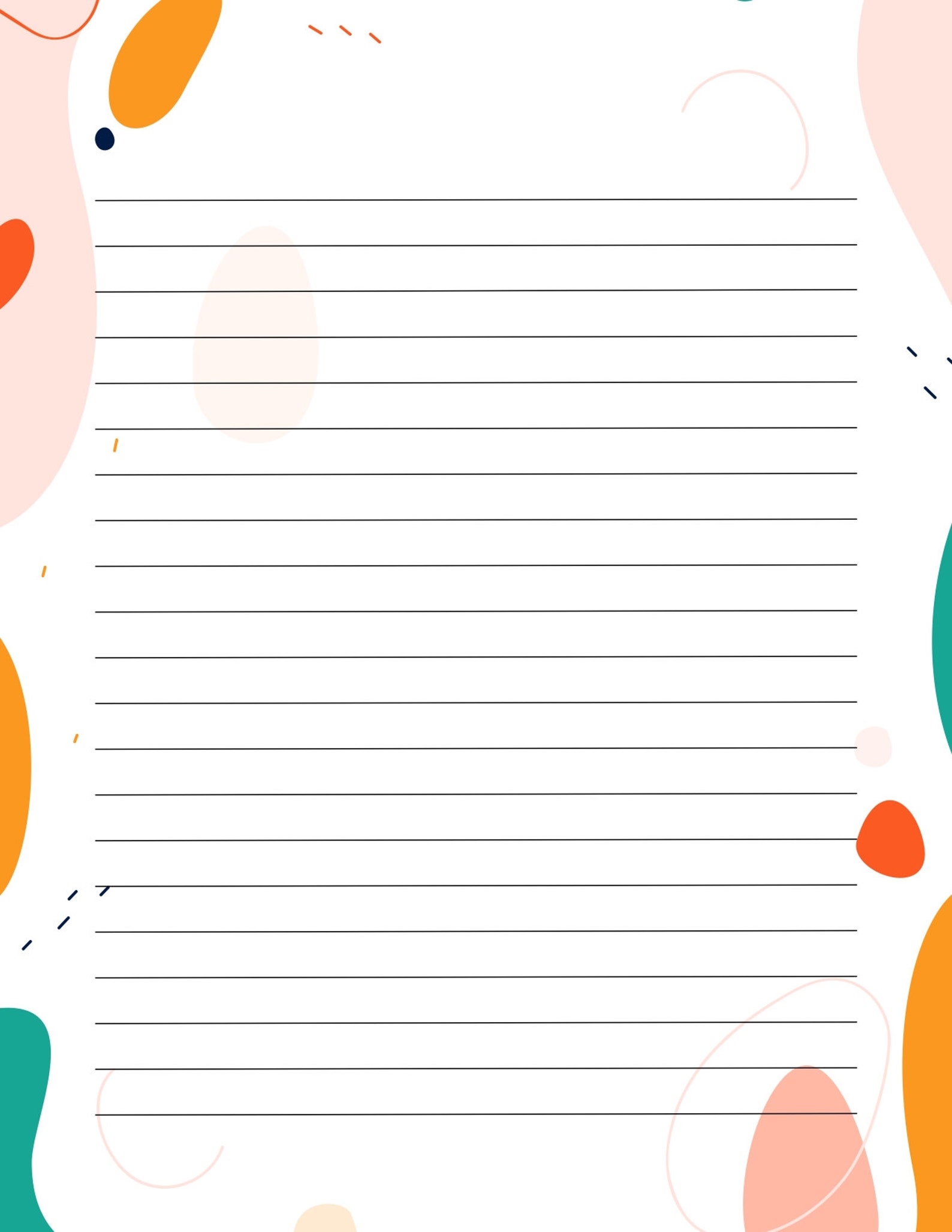 Printable Writing Paper,printable Stationery Paper,abstract Writing ...