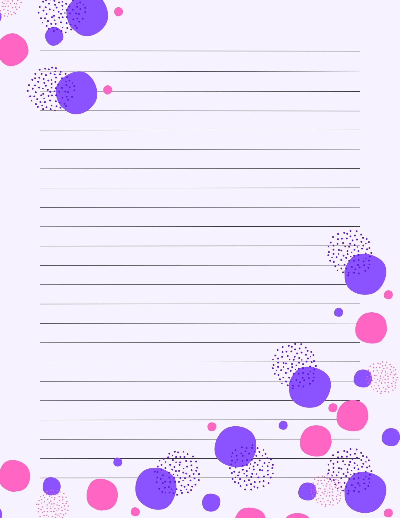 Printable Writing Paper,printable Stationery Paper,abstract Writing ...