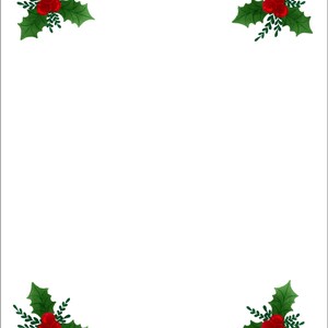 Christmas Writing Paper Printable 10 Sheets US Letter Size - Etsy