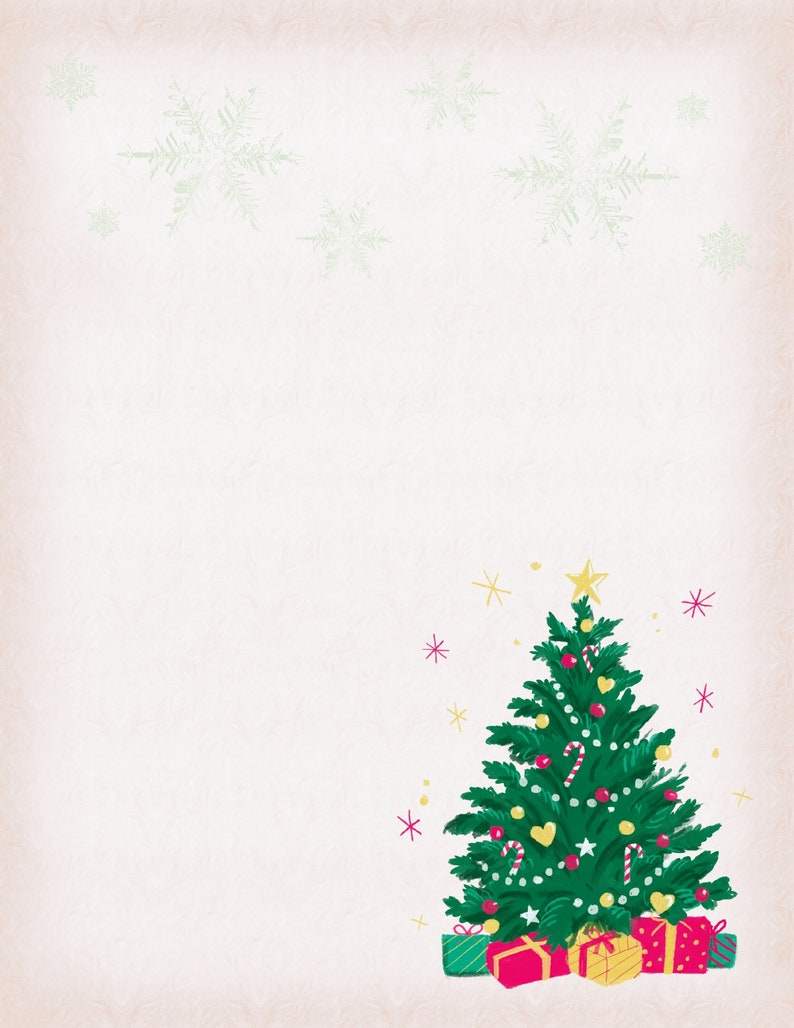 Christmas Writing Paper, Printable, 8 Designs, US Letter Size - Etsy