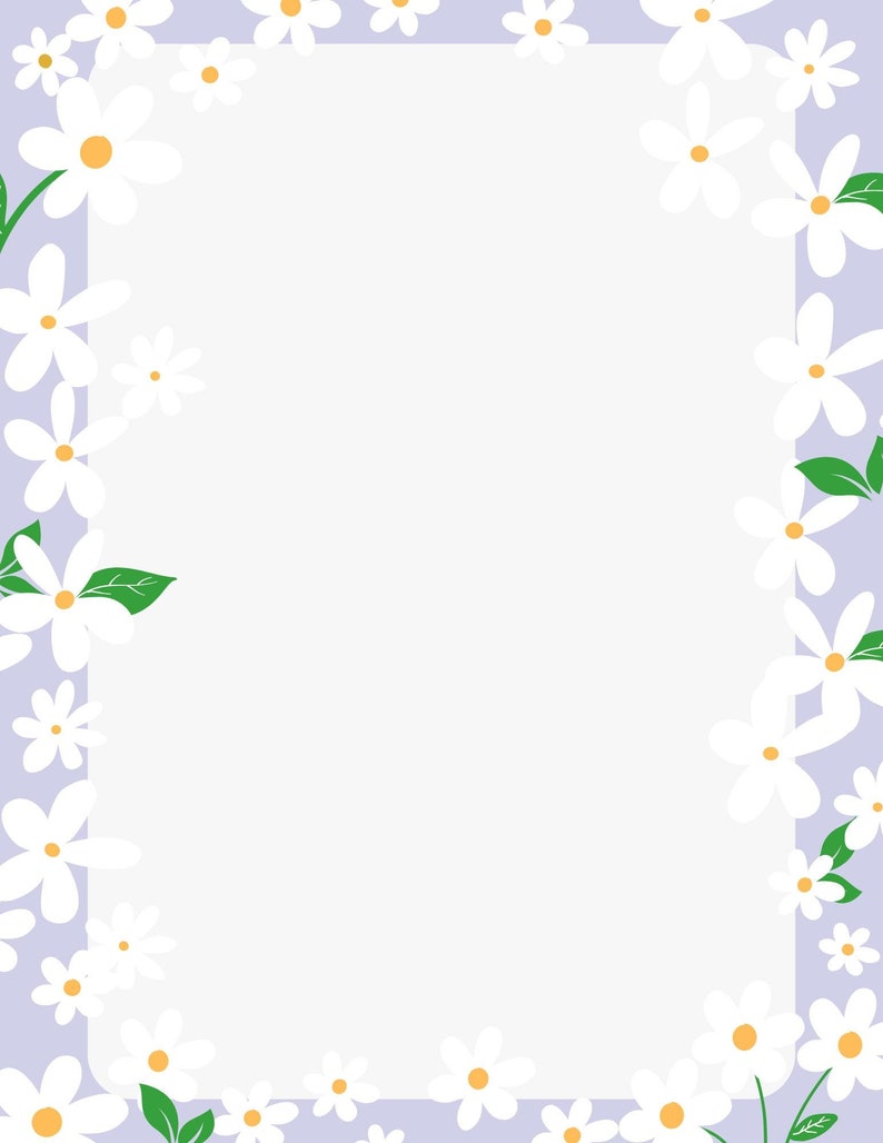 Printable Writing Paper, Floral Design - Etsy