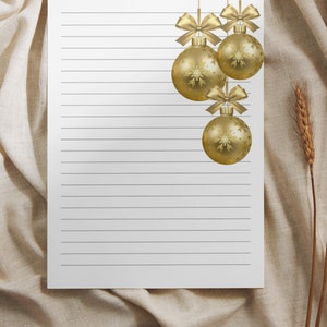 Christmas Writing Paper, Printable, 25 Diferent Designs, US Letter Size ...