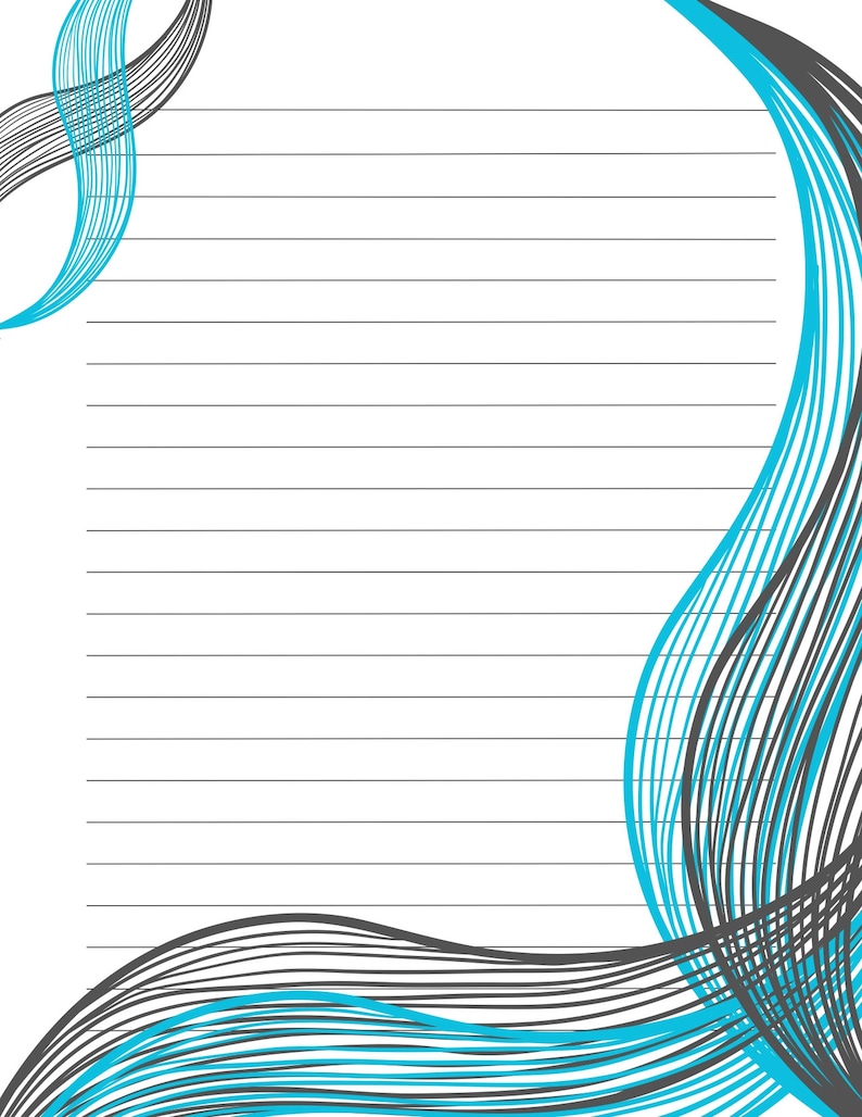 Printable Writing Paperprintable Stationery Paperabstract - Etsy
