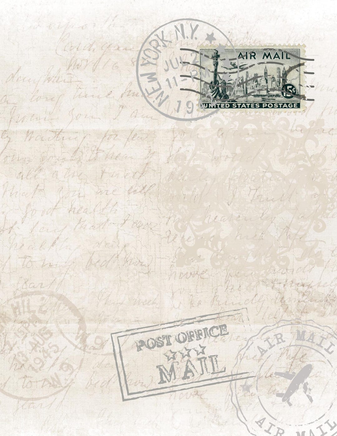 Printable Writing Paper, Vintage Design - Etsy Australia