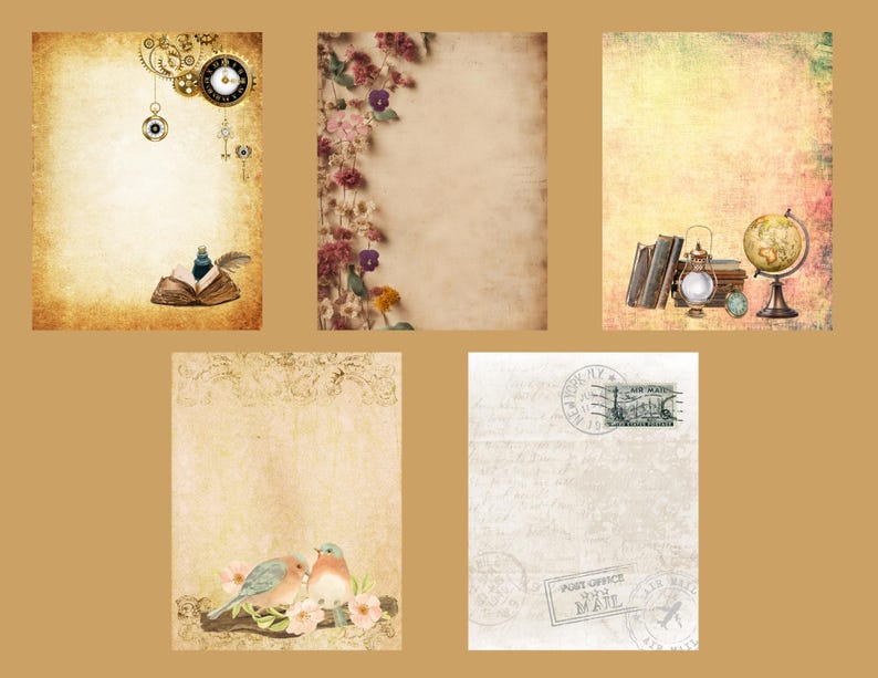 Printable Writing Paper, Vintage Design - Etsy
