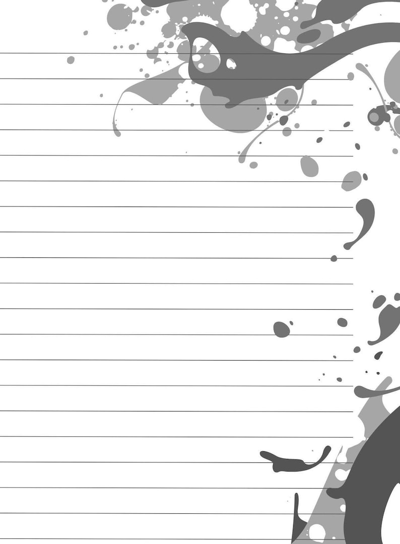 Printable Writing Paper, Abstract, 15 Different Designs, Lined and ...