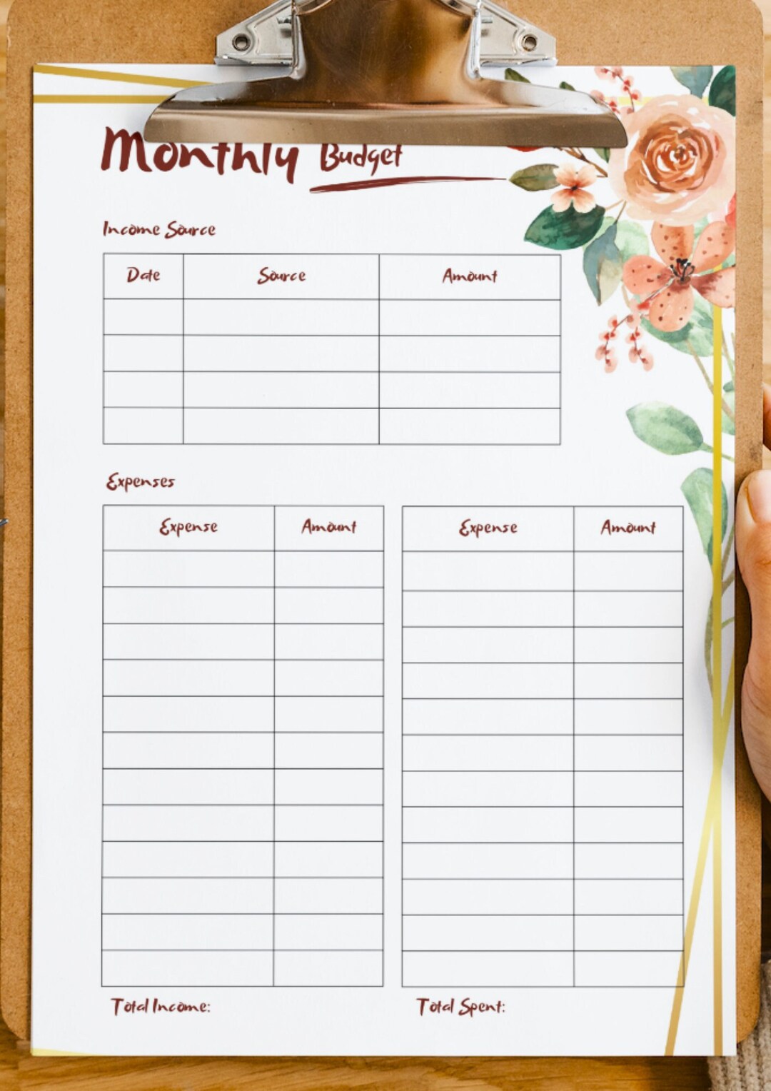 Monthly Budget Printable,financial Log,budget Planner,monthly Budget ...