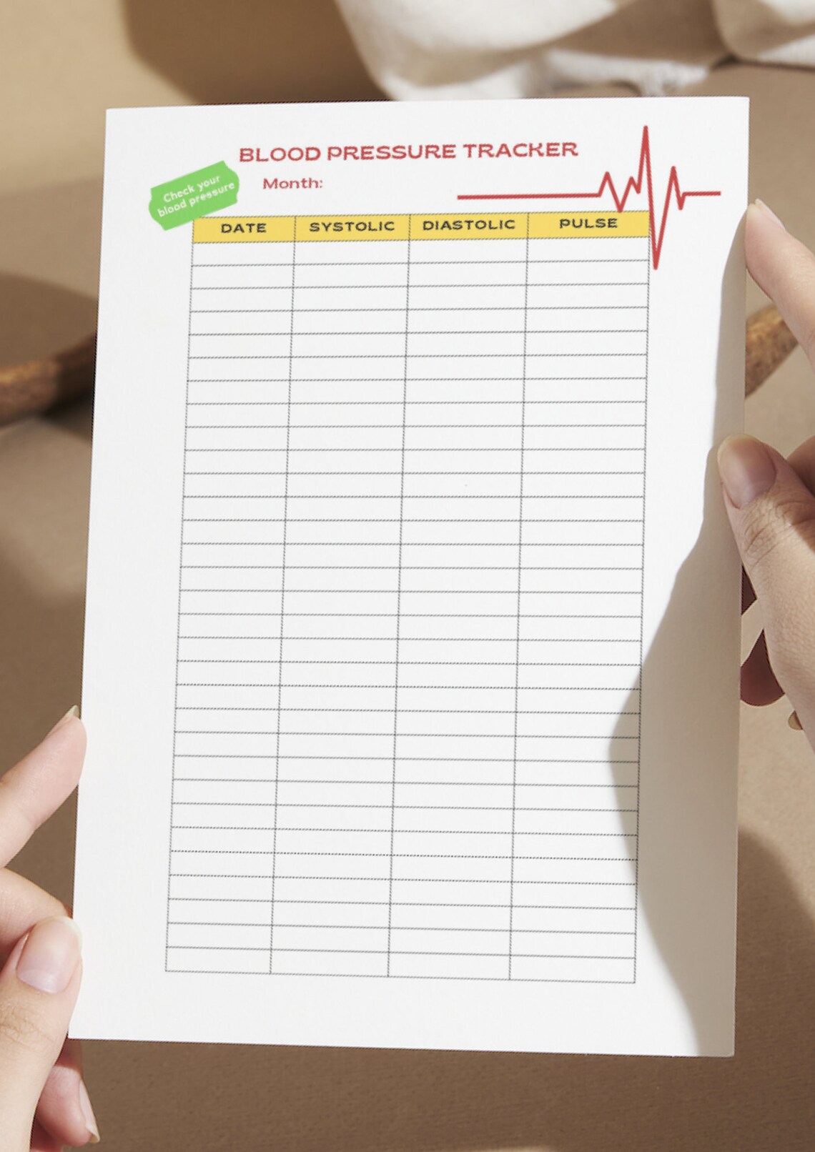 Blood Pressure Tracker Printable, Three Different Designs, Four Sizes ...