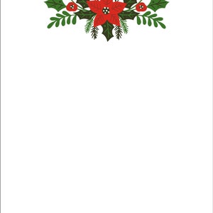 Christmas Writing Paper Printable 10 Sheets US Letter Size - Etsy