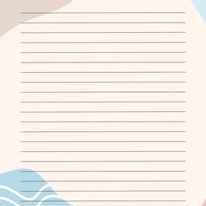 Abstract Lined Writing Paper: US Letter & A4 (digital Download) - Etsy