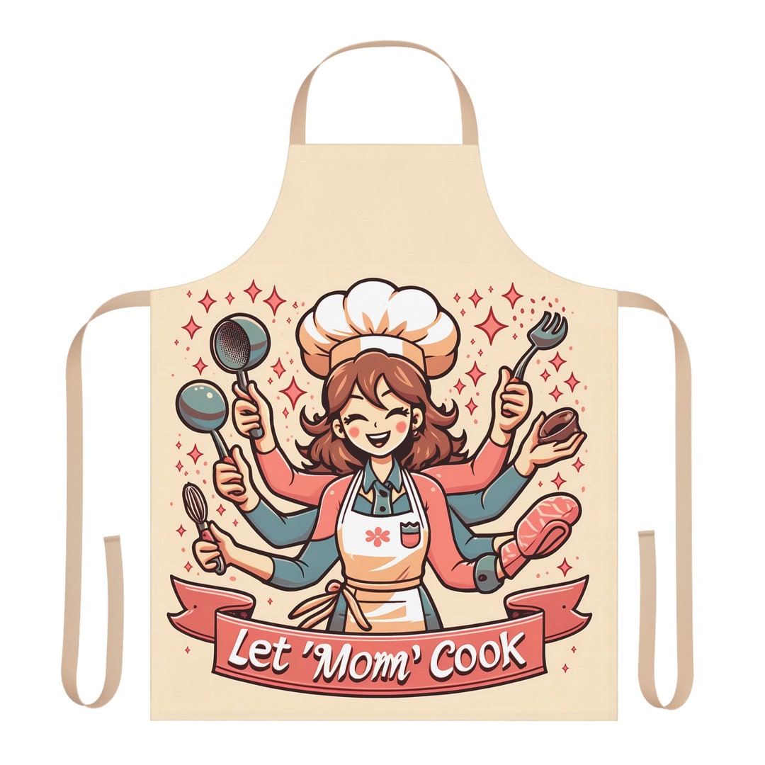 Let 'mom' Cook Apron - Humorous Mother's Day Chef Gift - Etsy