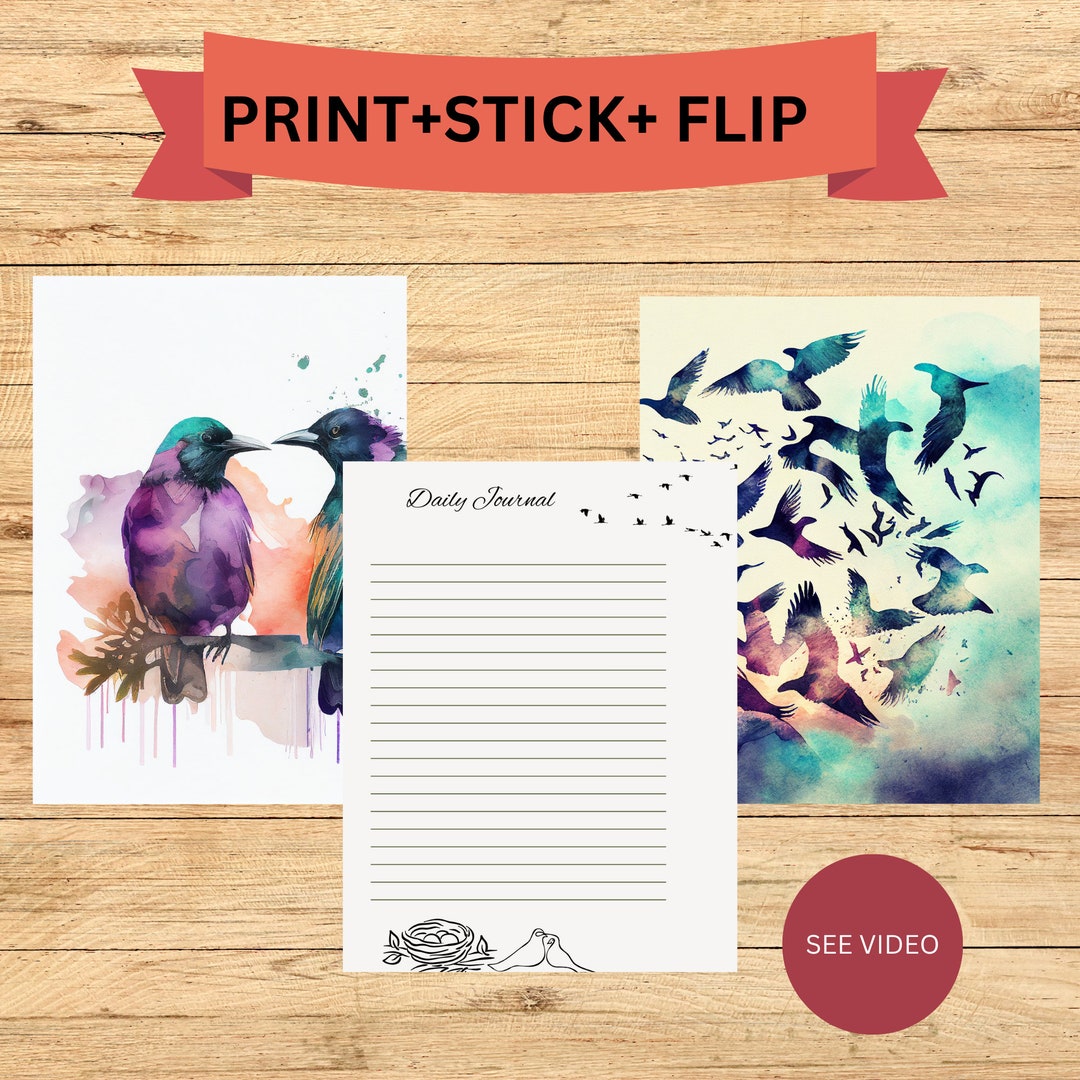 Bird Theme Flipbook Journal - Etsy