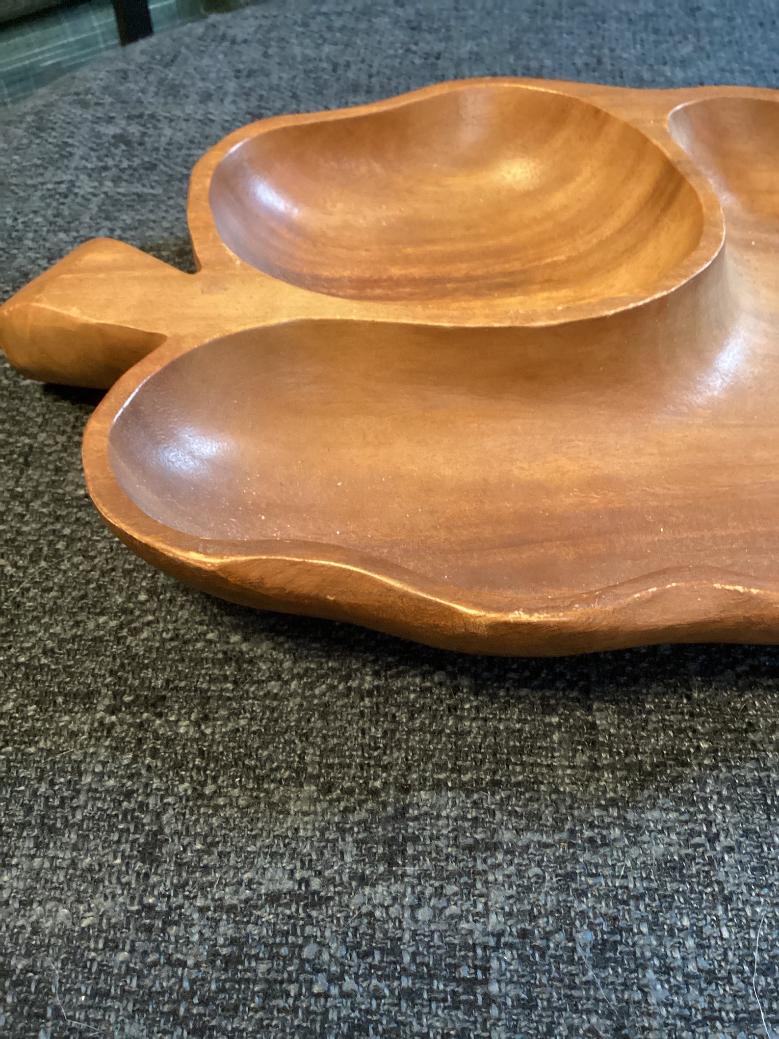 Mid Century Monkey Pod Wood Tray - Etsy