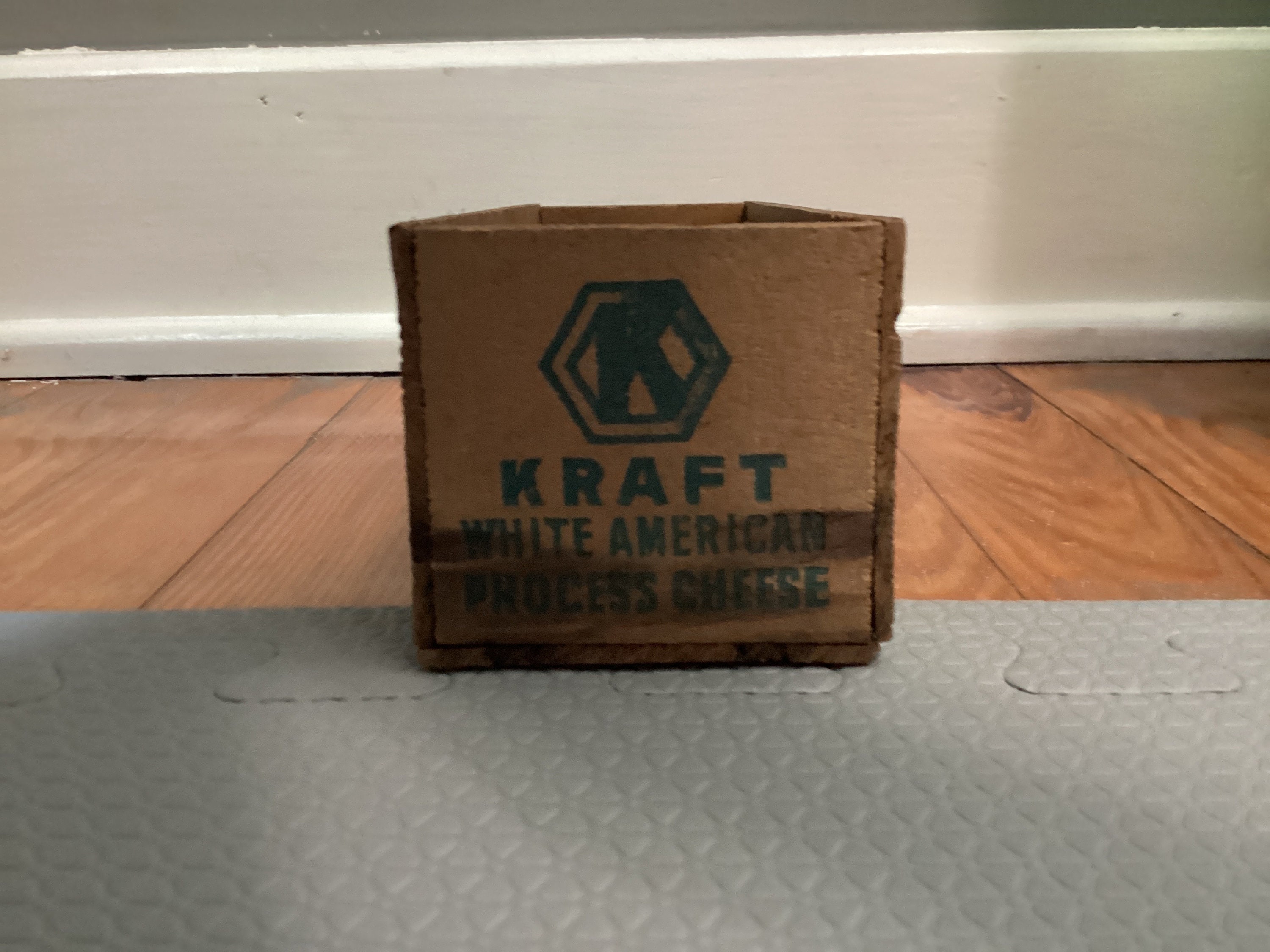 Vintage Wooden Kraft White American Cheese Box - Etsy