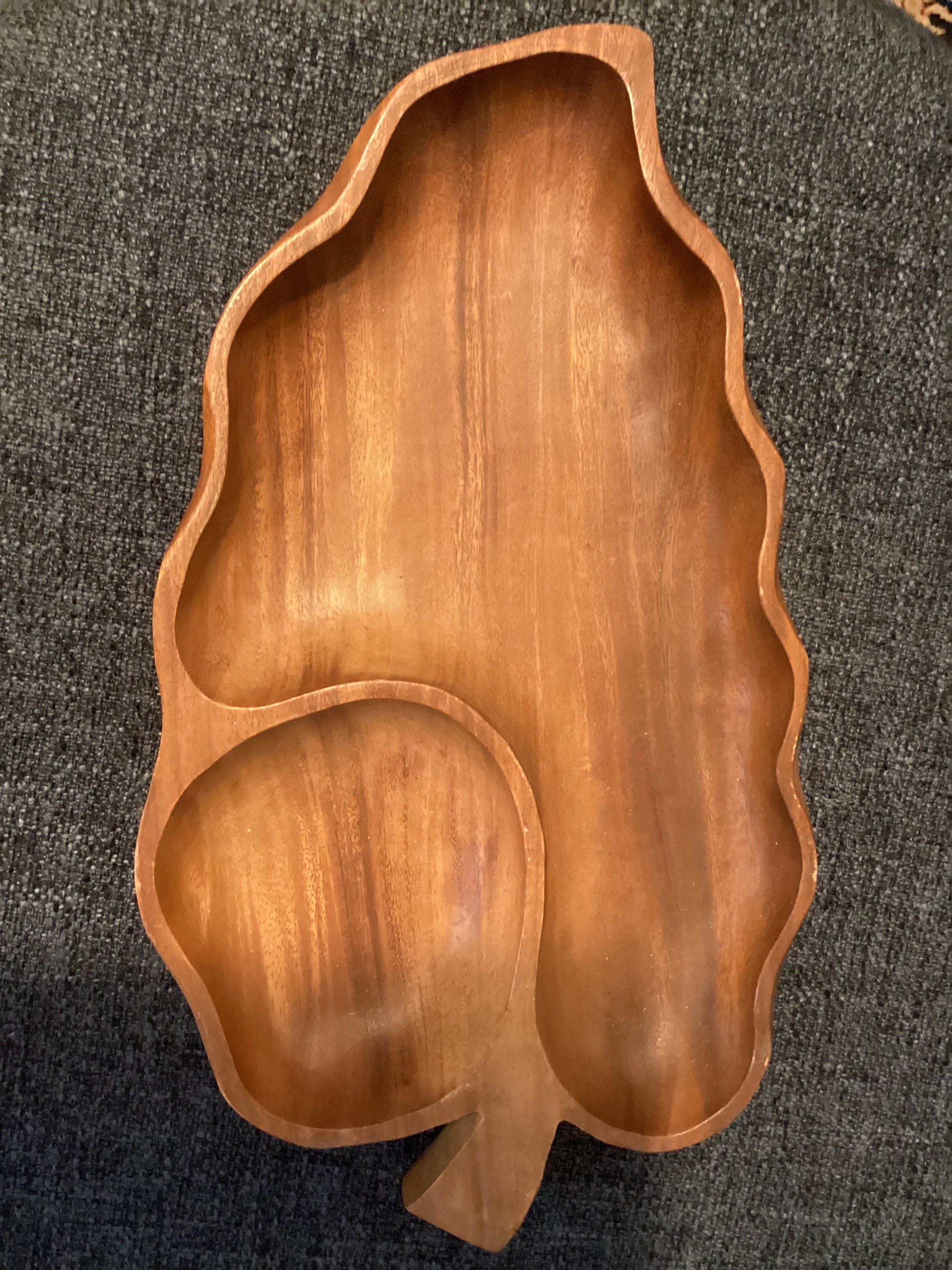 Mid Century Monkey Pod Wood Tray - Etsy