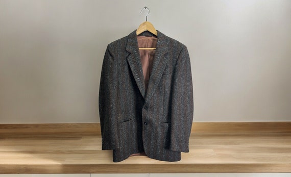 Vintage Tweed Jacket, Mens Tweed Jacket, Dark Academi… - Gem