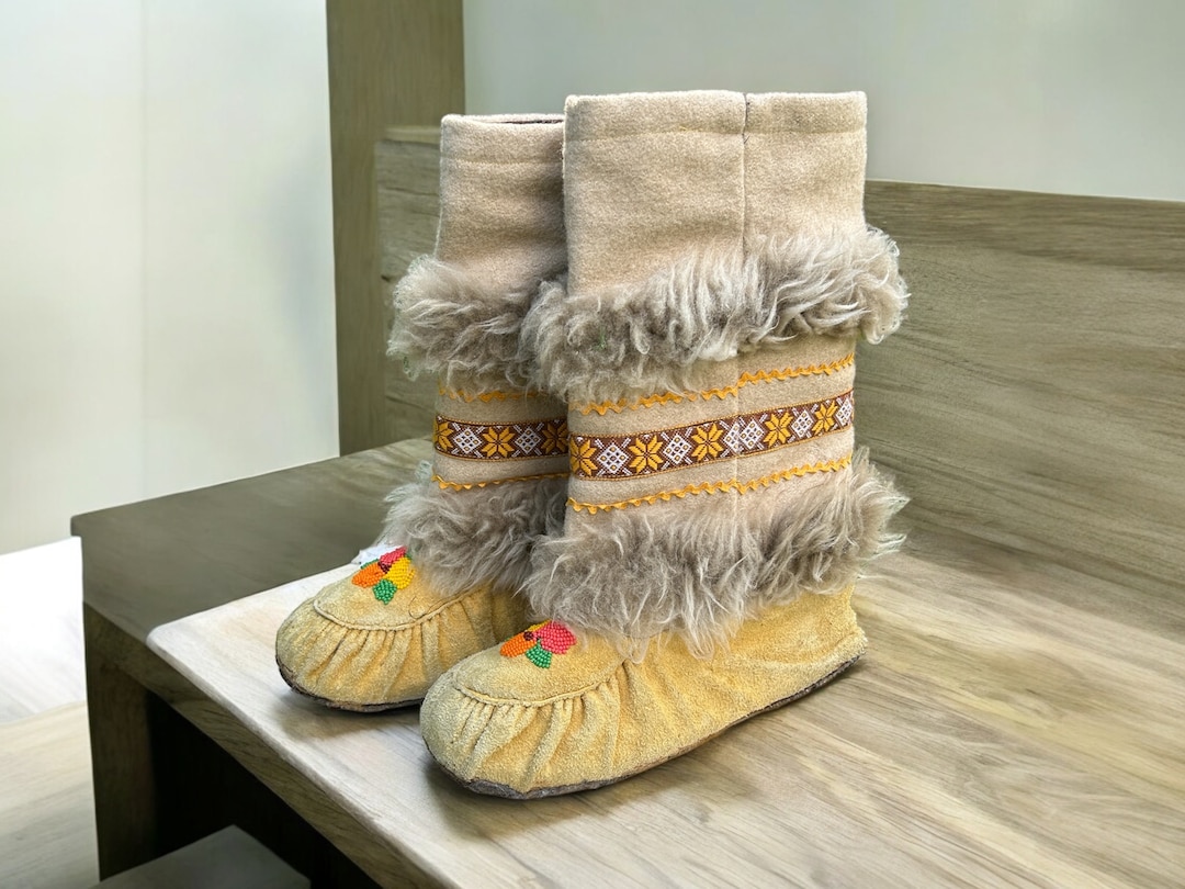 Handmade Moccasins,vintage Mukluks,leather Moccasin,handmade Clothing ...