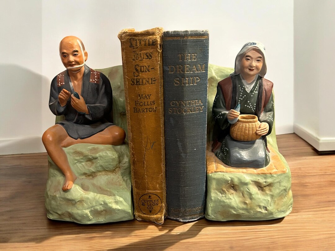 Vintage Japanese Bookends, Vintage Bookends, Ceramic Bookends, Asian ...