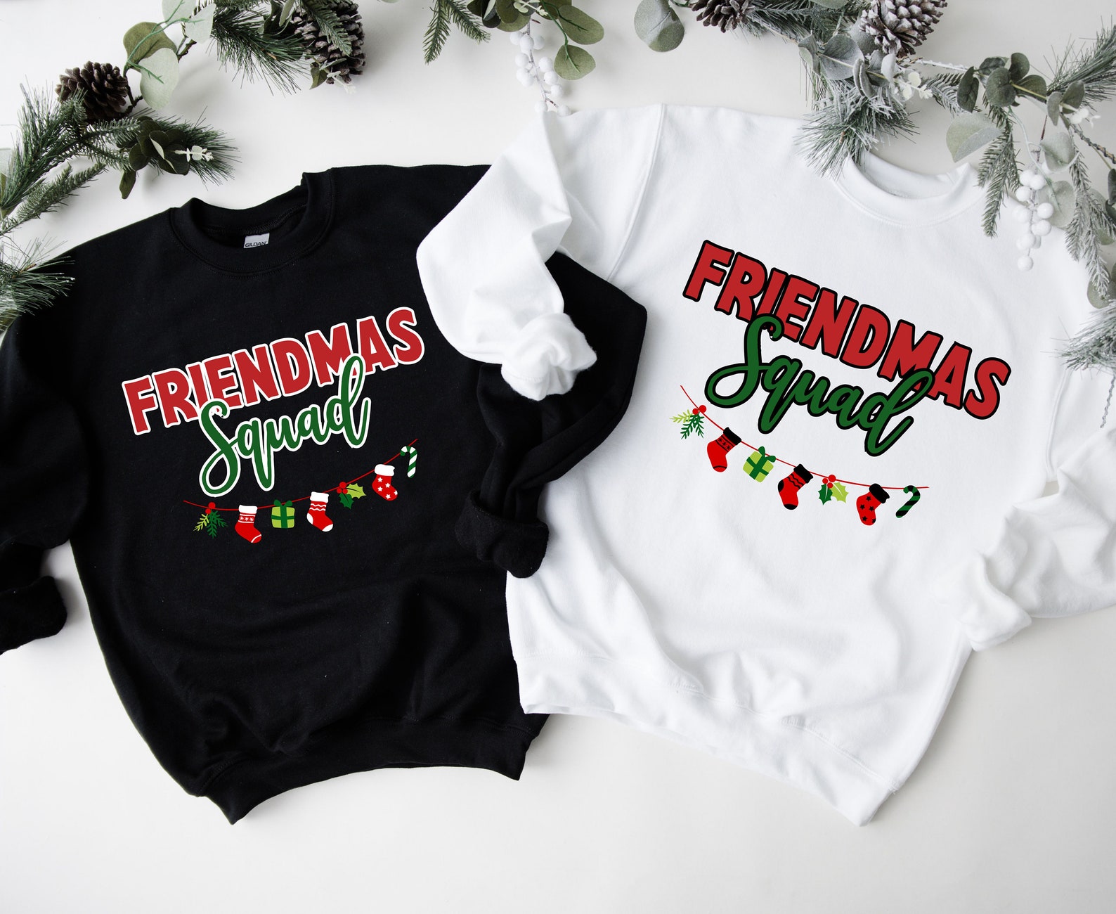 Friendmas Squad PNG, Best Friends Christmas Matching Shirts, Funny ...