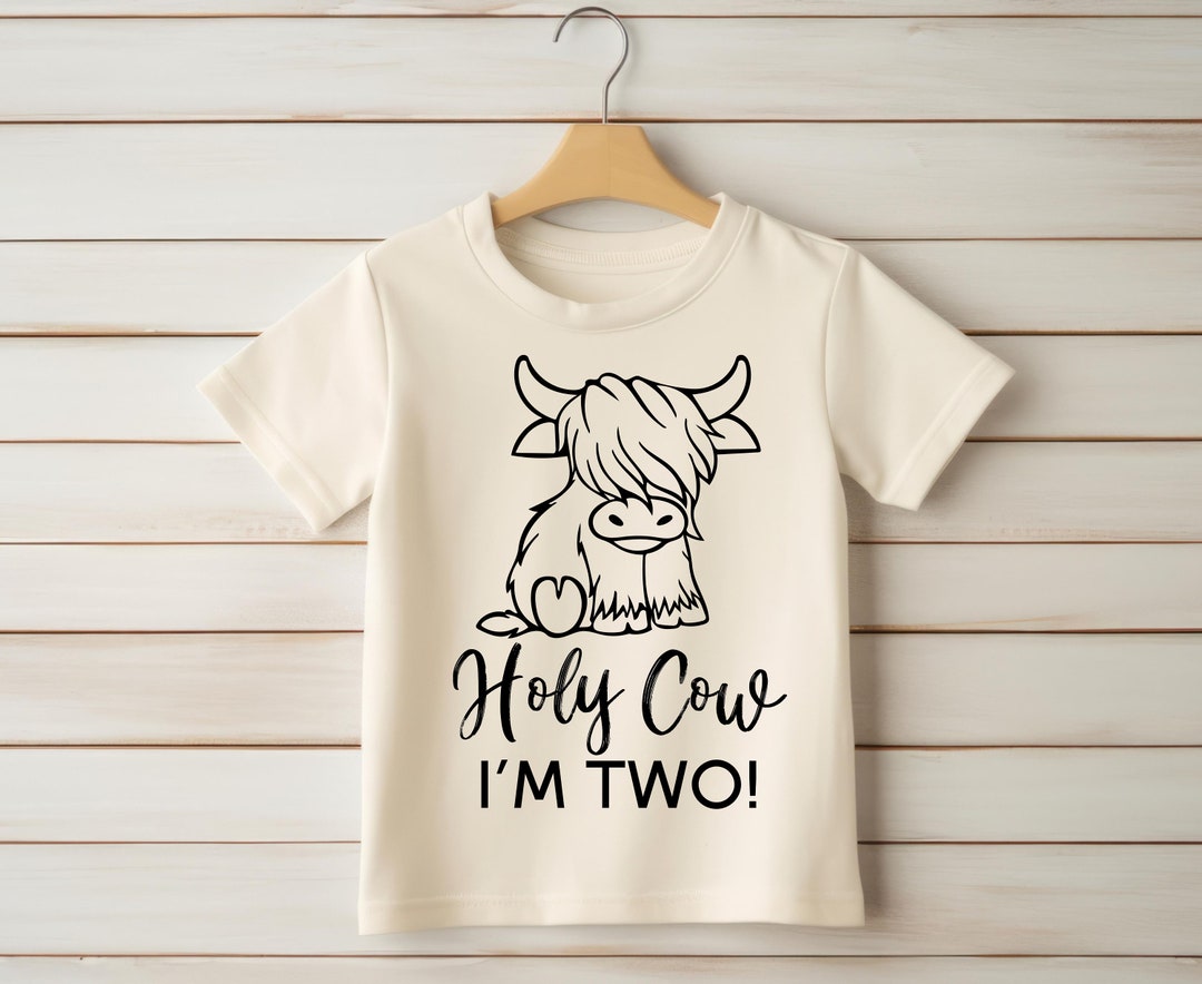 Holy Cow Birthday PNG, Birthday Shirt, Birthday Boy, Highland Cow, Cow ...