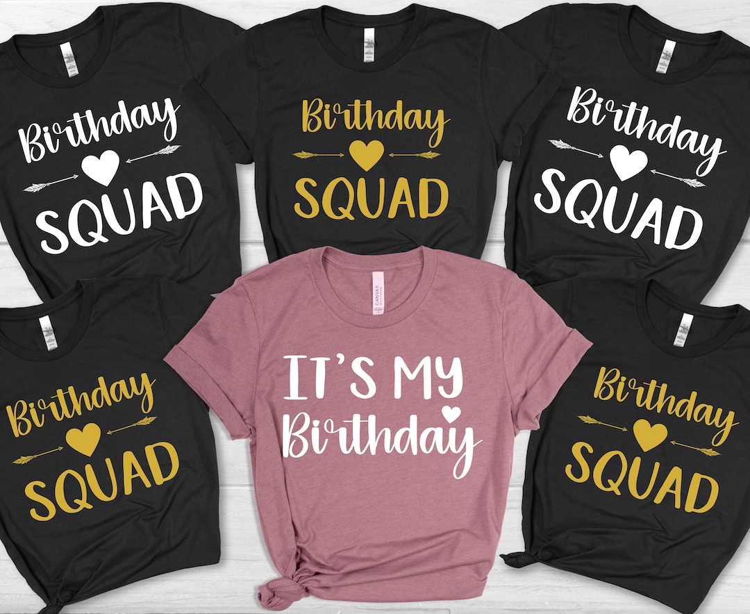 Birthday Squad PNG Bundle, Matching Birthday Party Shirts, Birthday ...