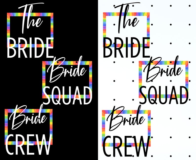 Rainbow Bride PNG, LGBTQ Bachelorette Party (digital Download) - Etsy