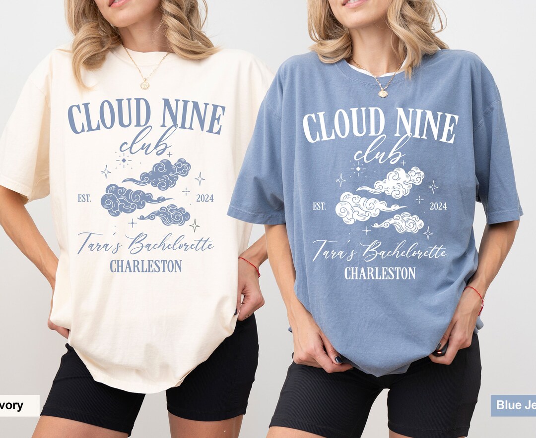 Cloud Nine Bachelorette Custom PNG, Bride on Cloud 9, Custom Bach Club Design, Charleston ...