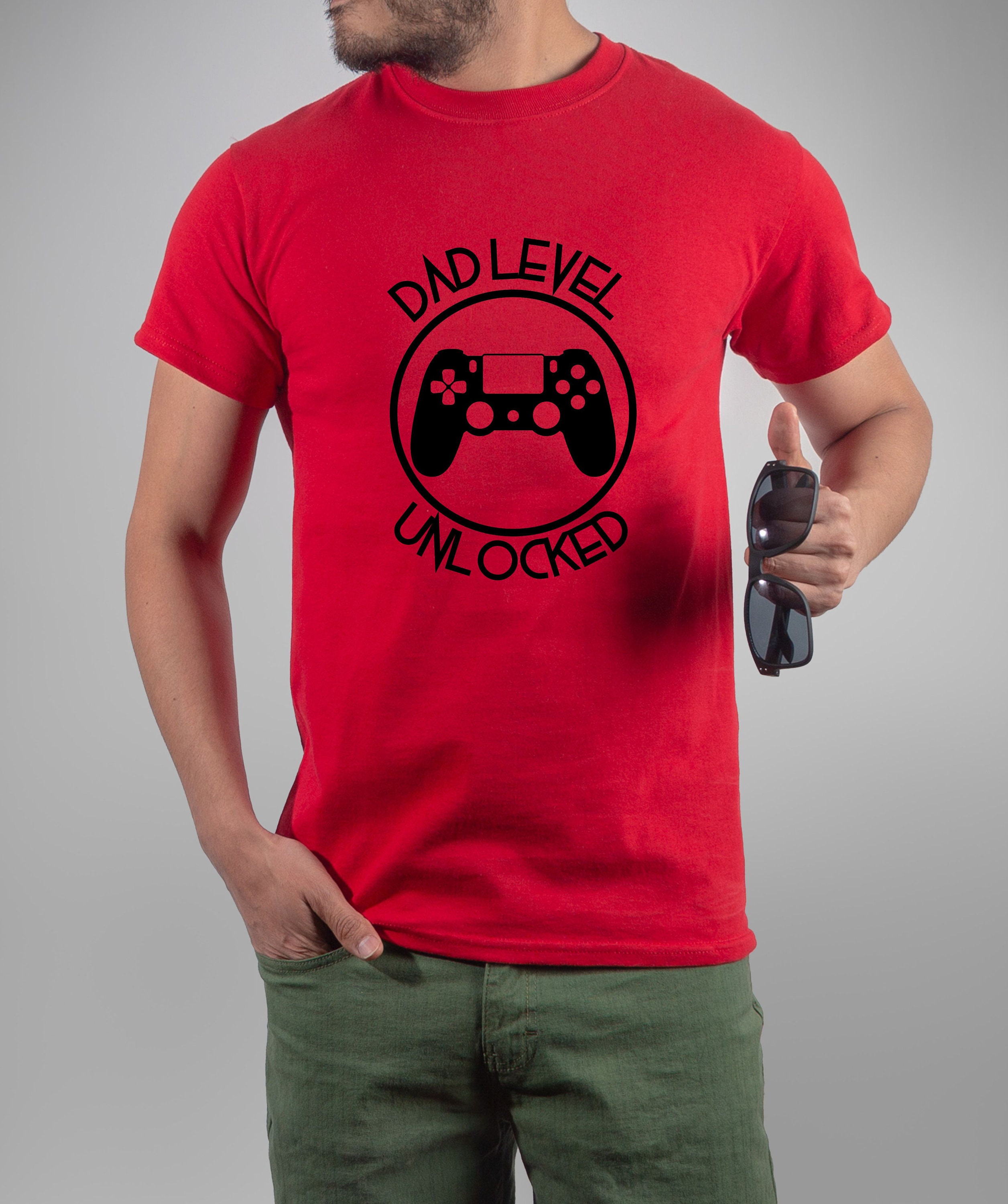 Dad Level Unlocked PNG DIY Father's Day Tee Gaming Dad - Etsy